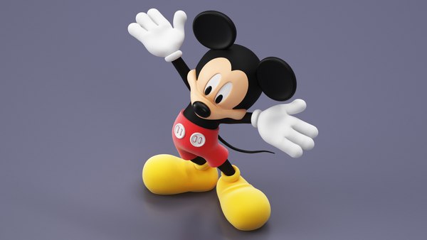 modèle 3D de heureux, mickey mouse, caractère - TurboSquid 2040464