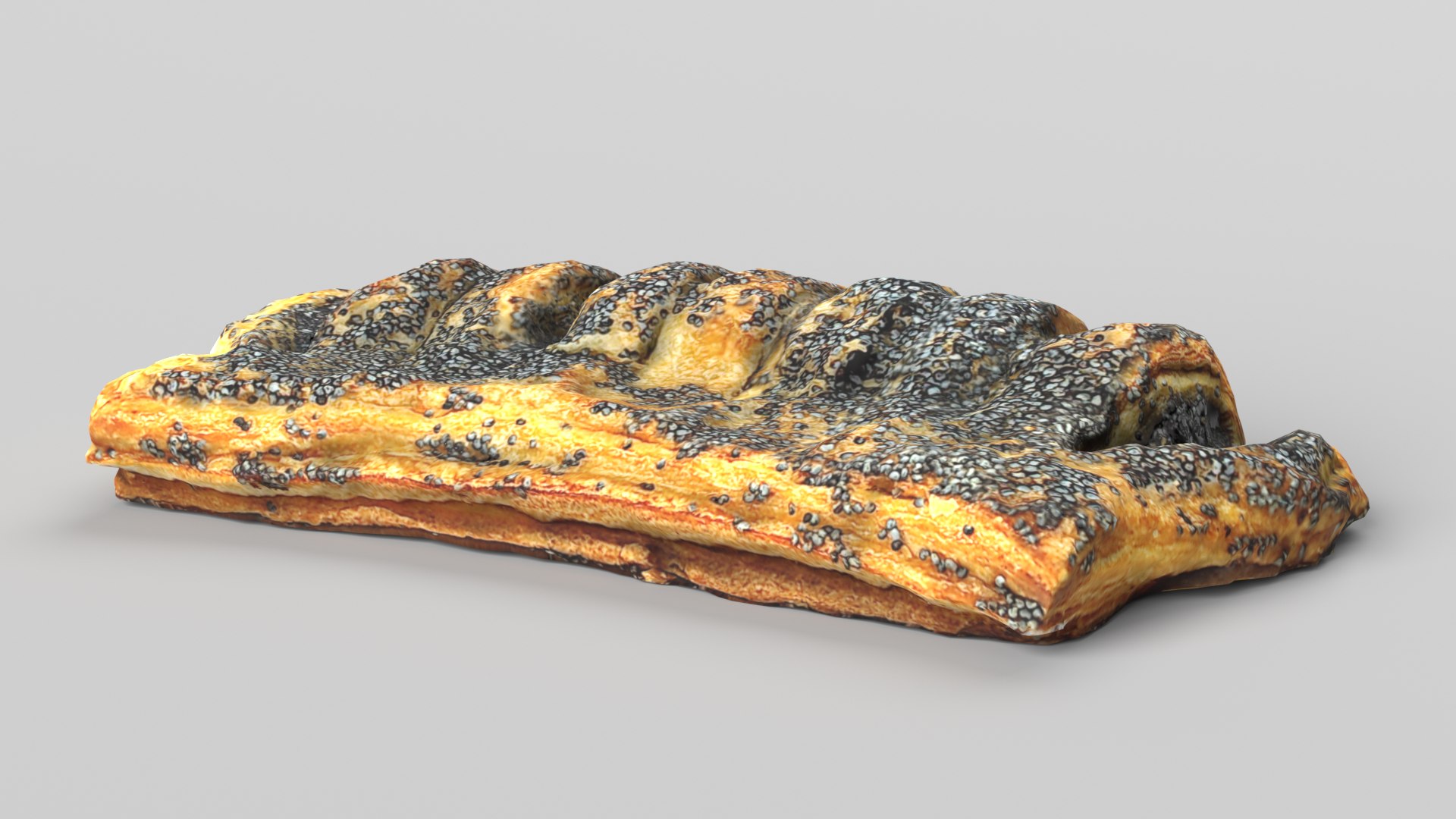 3D Puff Pastry Bun With Poppy Model - TurboSquid 1790334