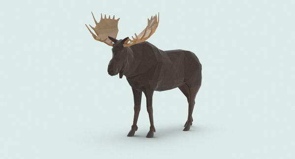 3D модель Лось стоя - TurboSquid 1216417