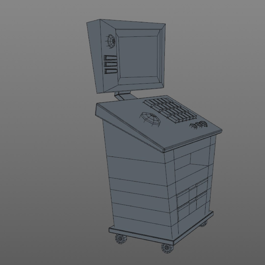 Cartoon Laboratory Monitor Screen 3D Model - TurboSquid 1408909