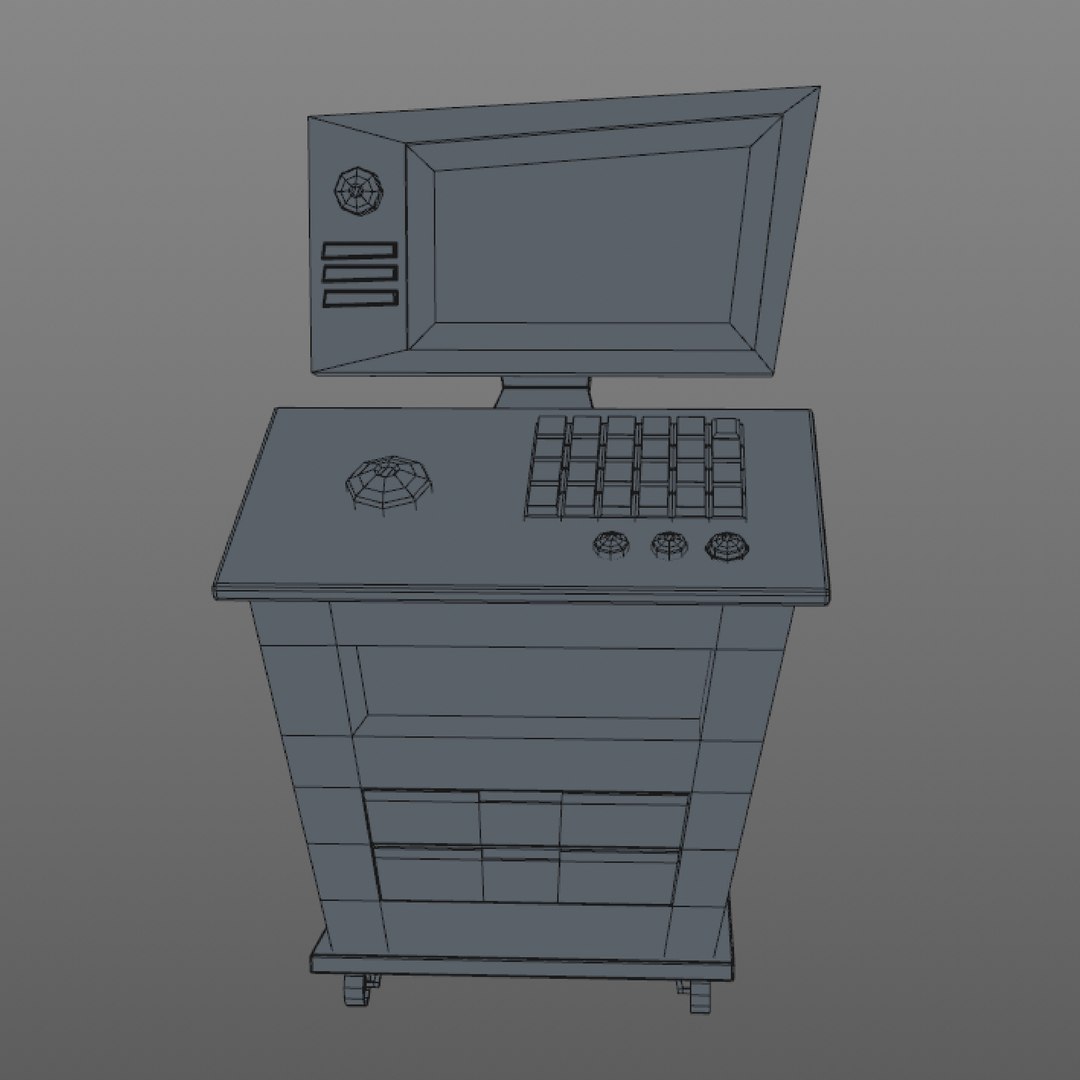 Cartoon Laboratory Monitor Screen 3D Model - TurboSquid 1408909