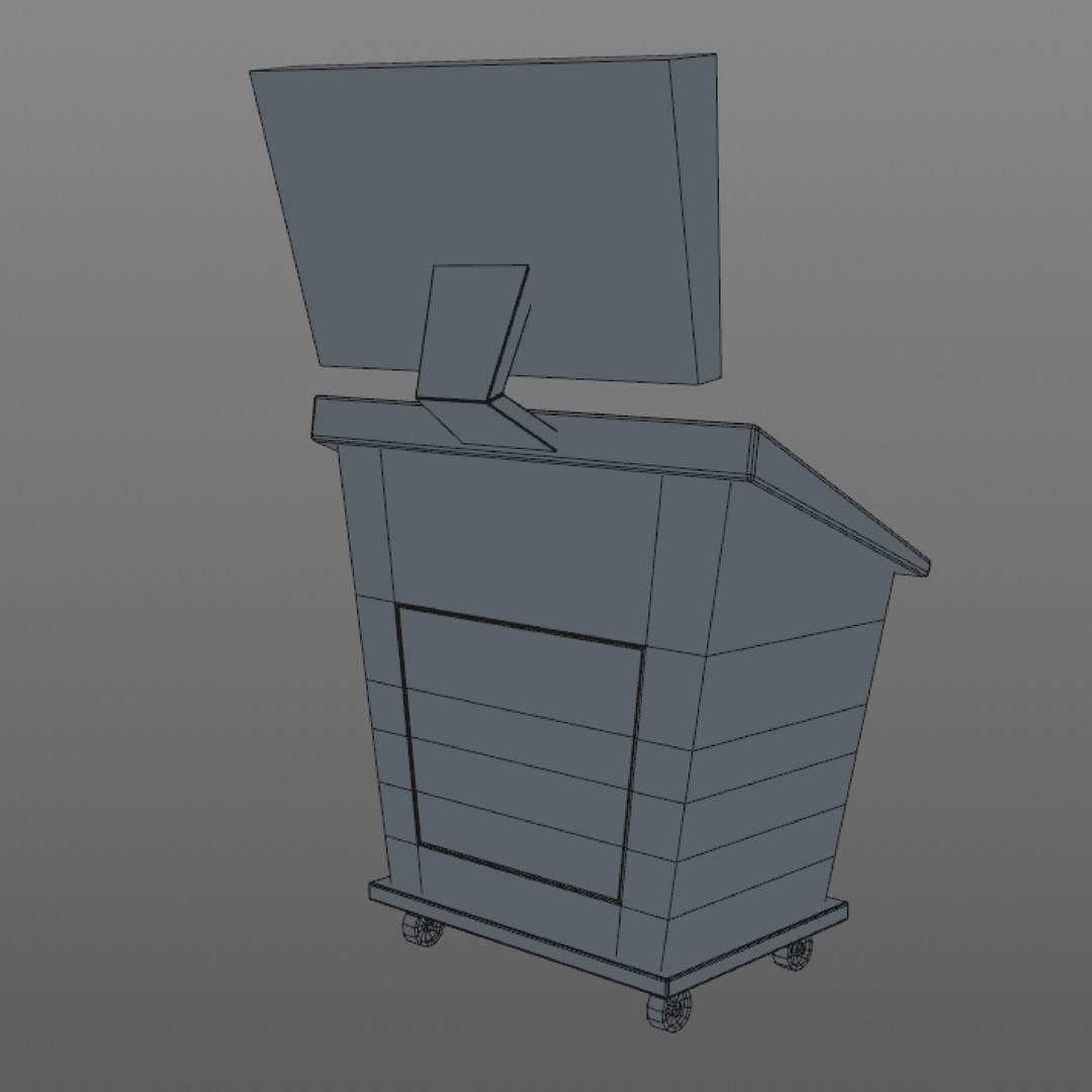 Cartoon Laboratory Monitor Screen 3D Model - TurboSquid 1408909