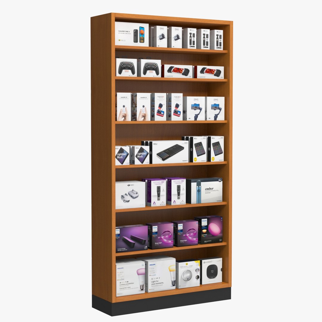 3D Shop Shelving Electronics 5 model - TurboSquid 1823343
