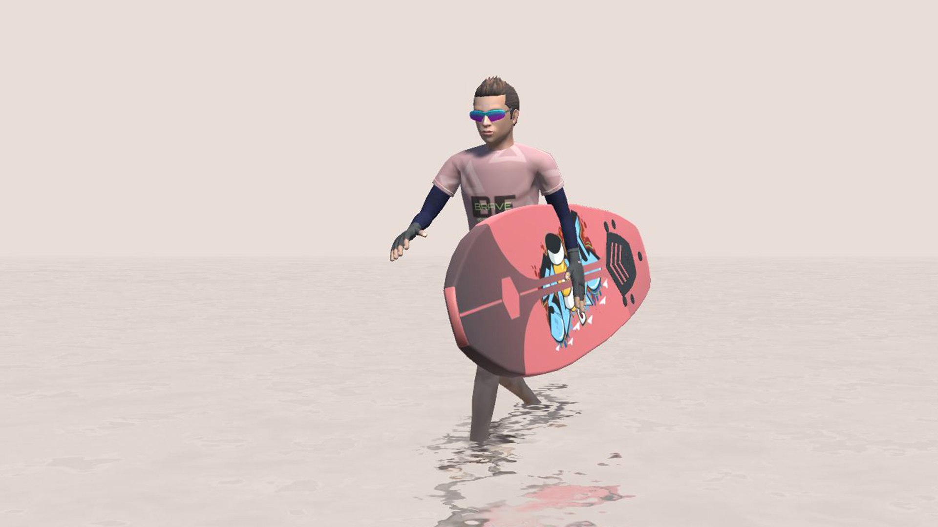 Water Surfing Avatars 3D Model - TurboSquid 2029879