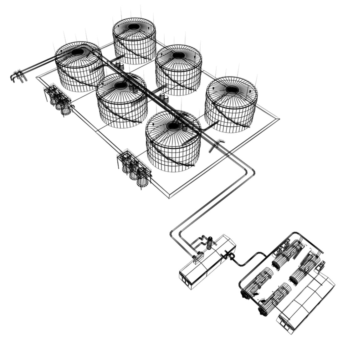 3d Model Fuel Oil Tanks