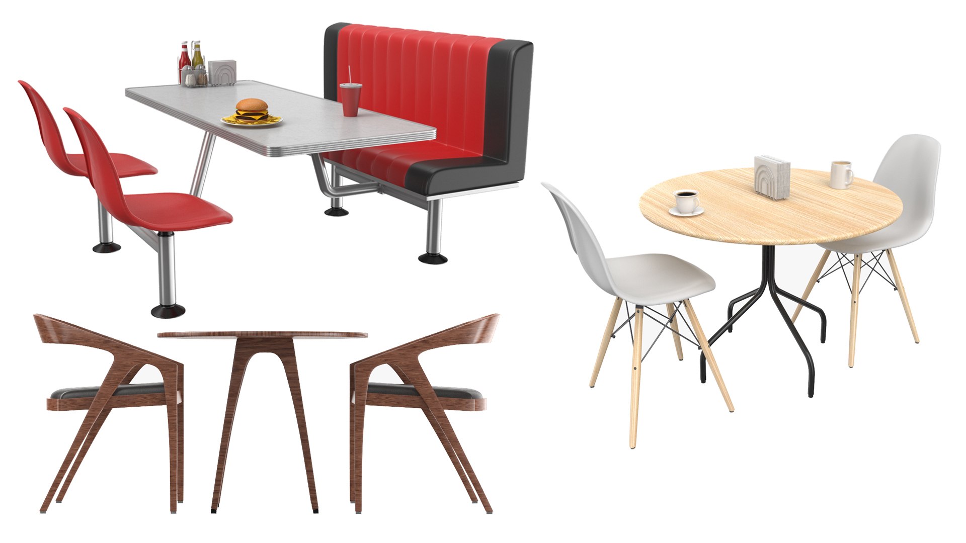 Real cafe tables 3D model - TurboSquid 1452199