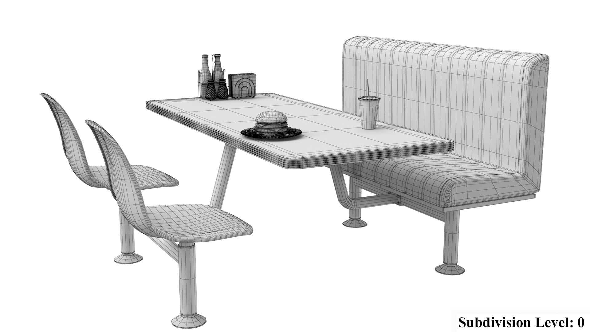 Real cafe tables 3D model - TurboSquid 1452199