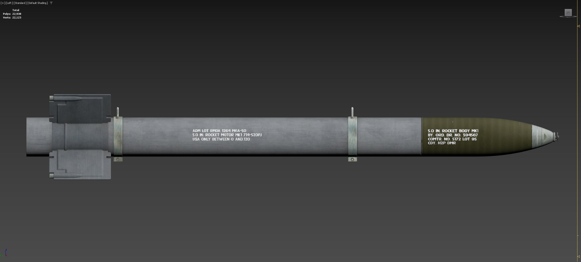 HVAR High Velocity Aircraft Rocket 3D - TurboSquid 2294155