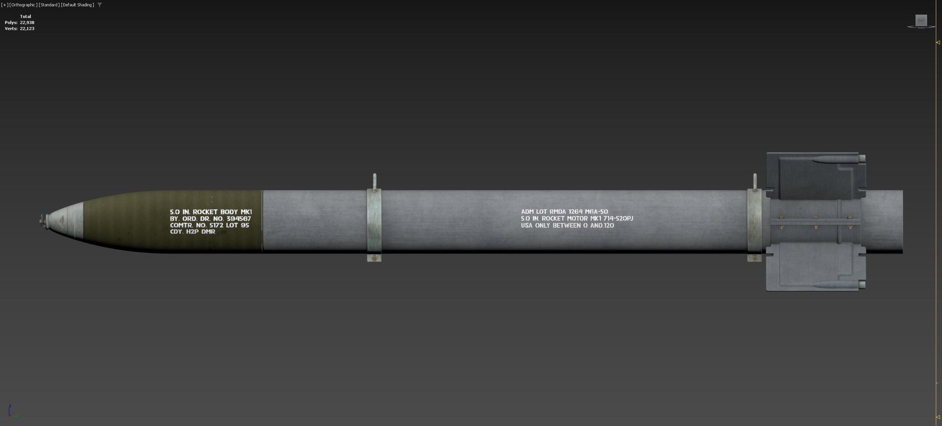 HVAR High Velocity Aircraft Rocket 3D - TurboSquid 2294155