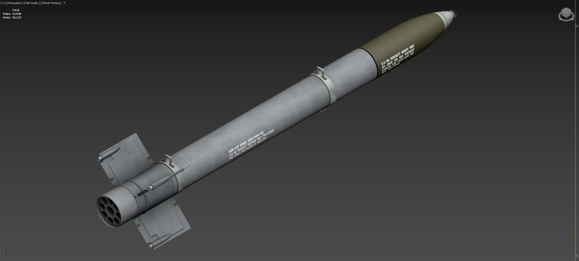 HVAR High Velocity Aircraft Rocket 3D - TurboSquid 2294155