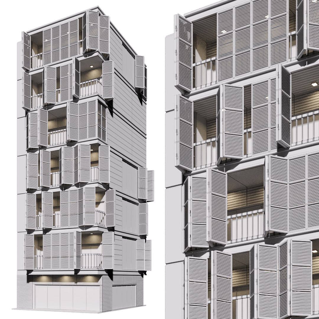 Wooden Facade Building 3D model - TurboSquid 1818525