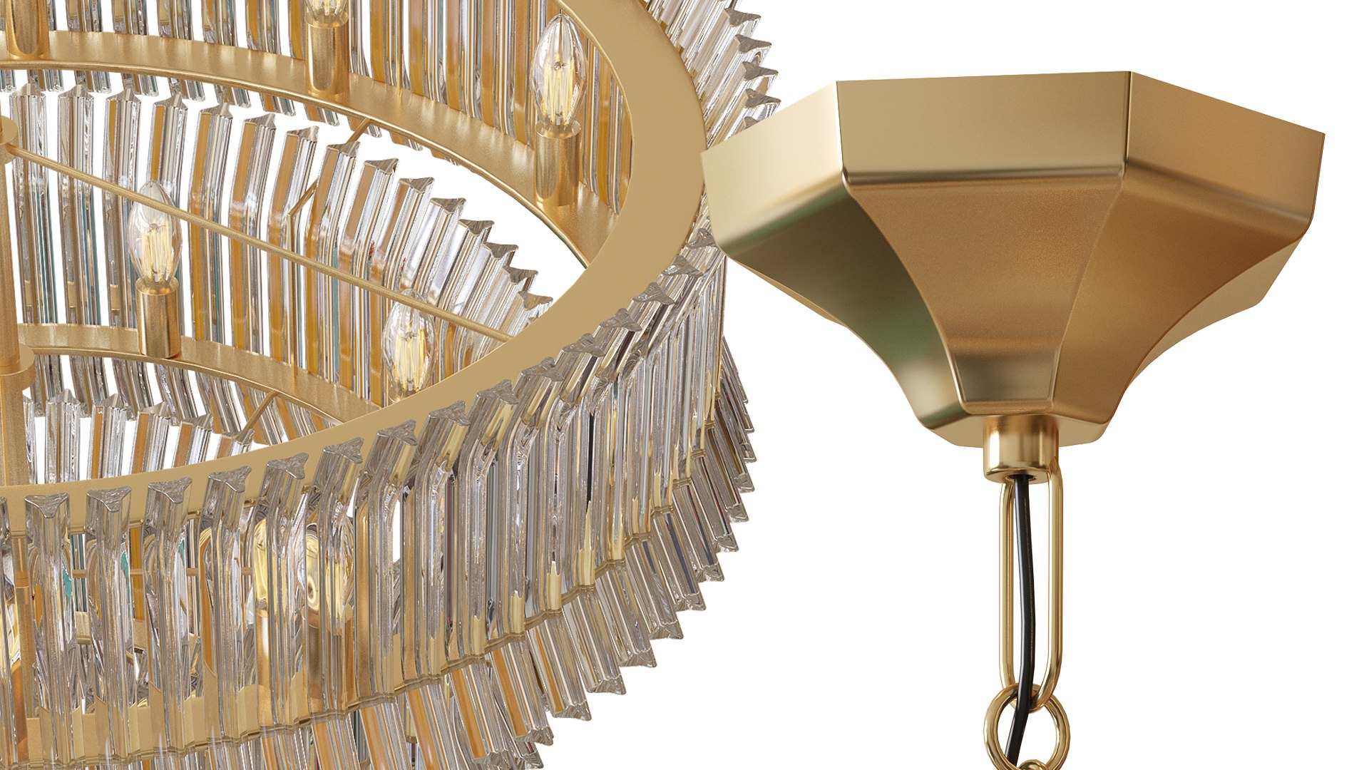 Rhine 34 Three Tier Chandelier 3D - TurboSquid 2517927