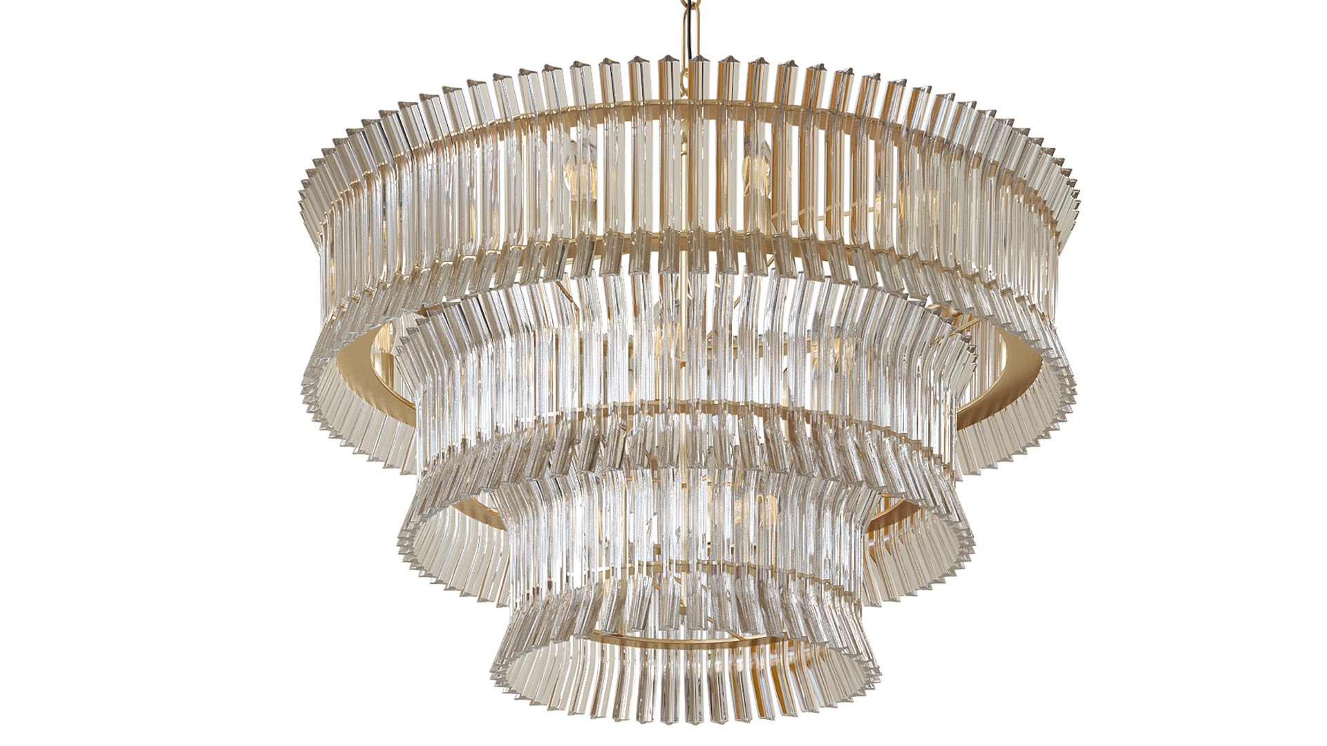 Rhine 34 Three Tier Chandelier 3D - TurboSquid 2517927