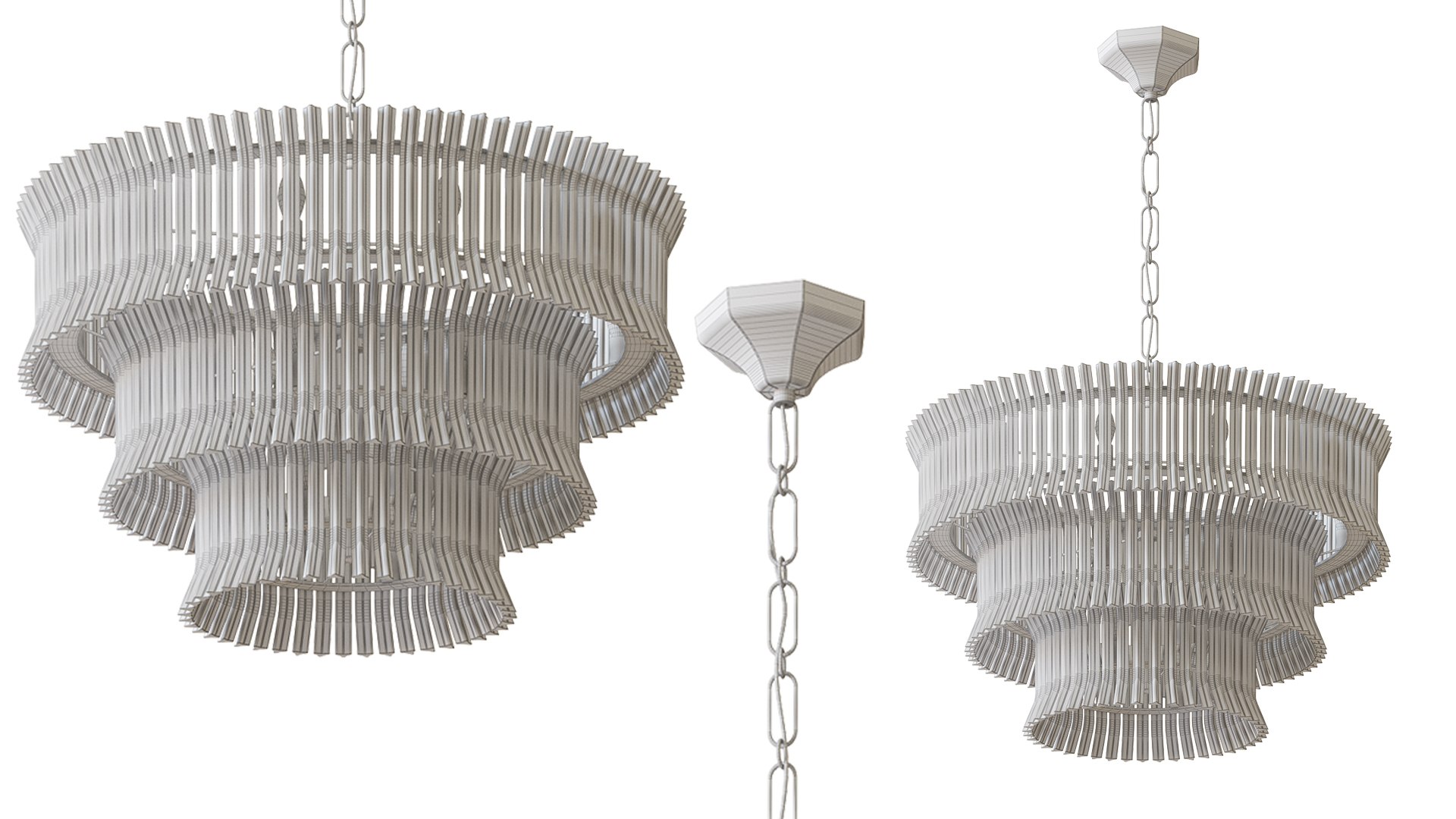 Rhine 34 Three Tier Chandelier 3D - TurboSquid 2517927
