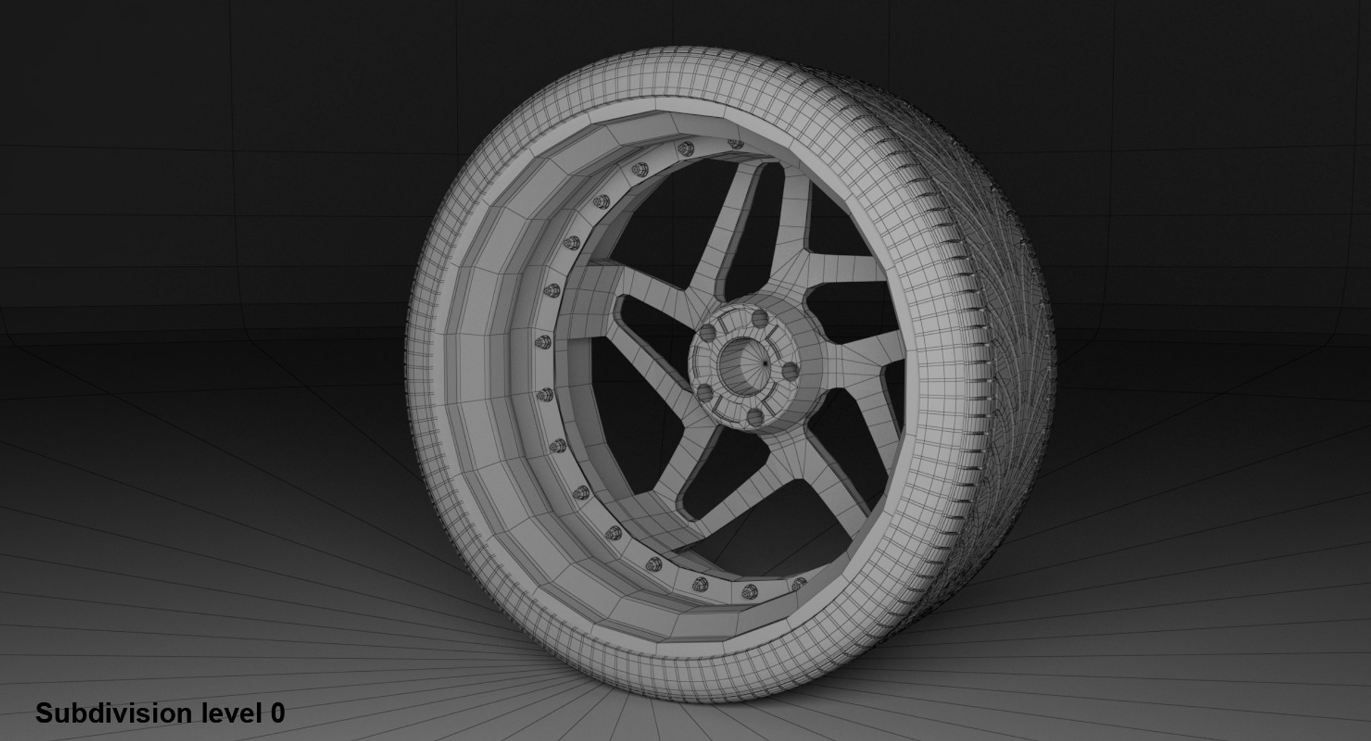 3D Tire Rim Model - TurboSquid 1373031