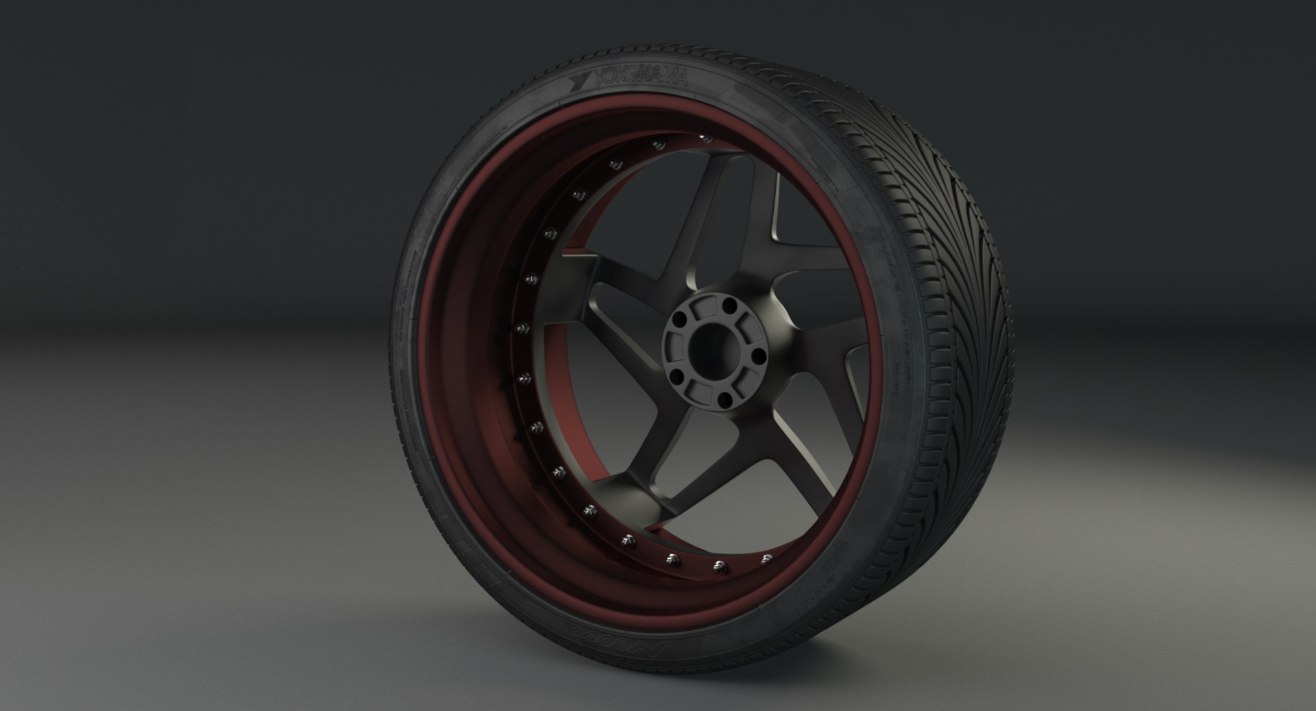 3D Tire Rim Model - TurboSquid 1373031