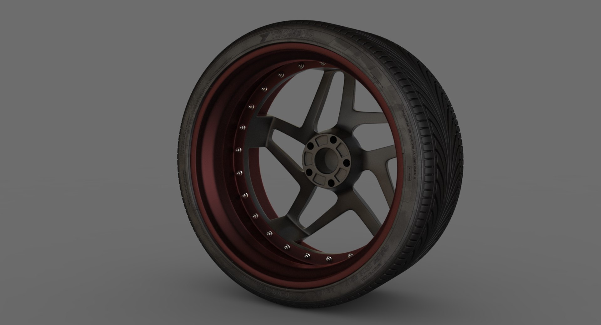 3D Tire Rim Model - TurboSquid 1373031