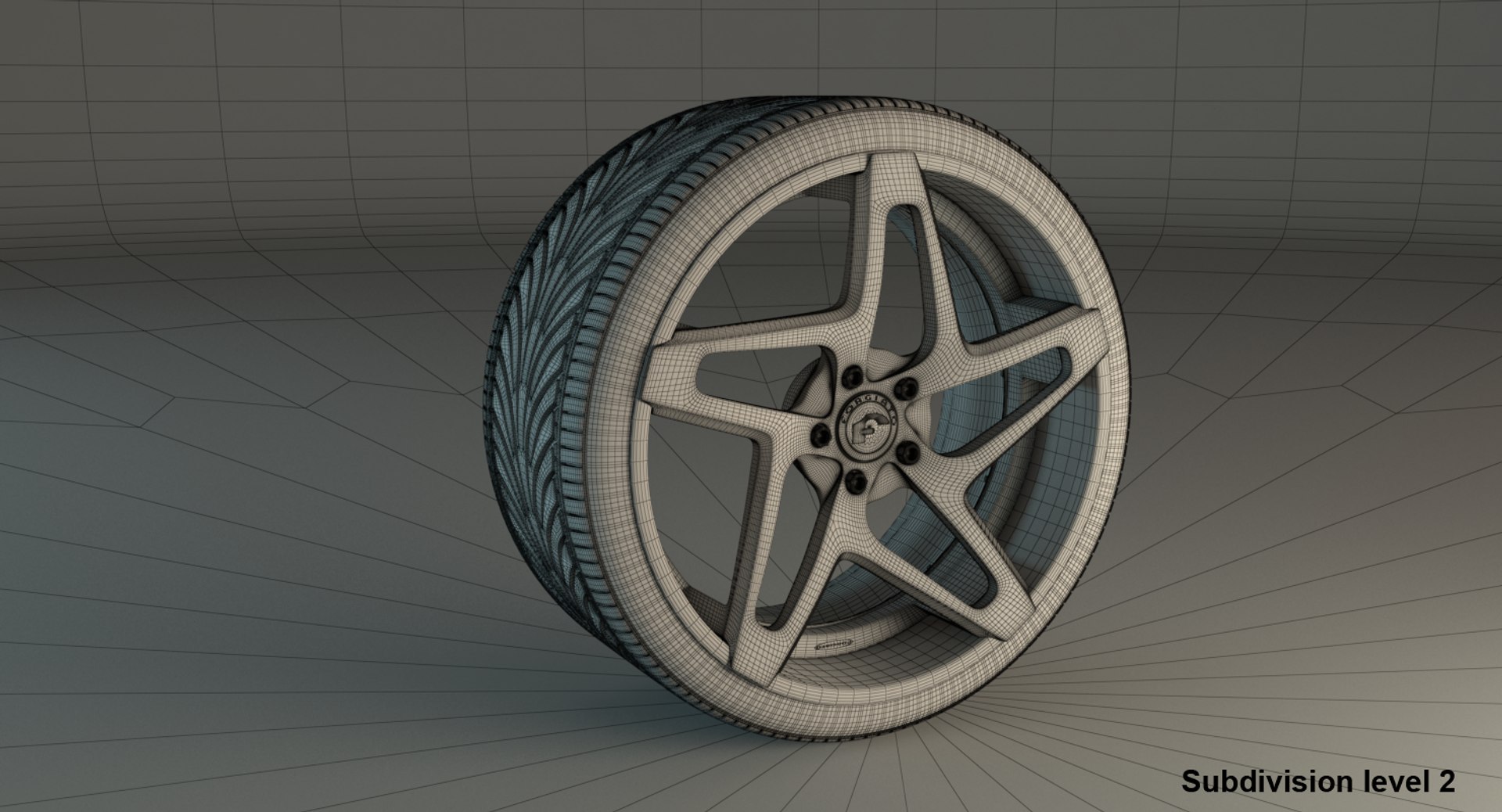 3D Tire Rim Model - TurboSquid 1373031