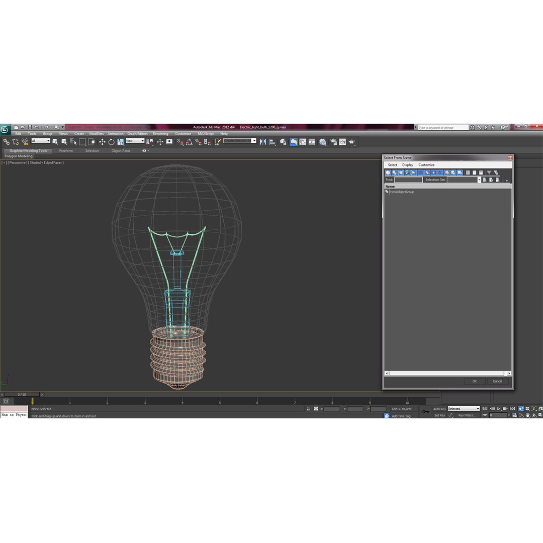 3d Electric Light Bulb