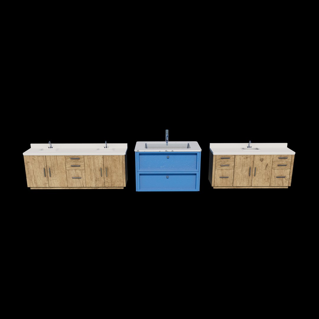 3D Model San Bath Vanity Set 3D Model - TurboSquid 2508227