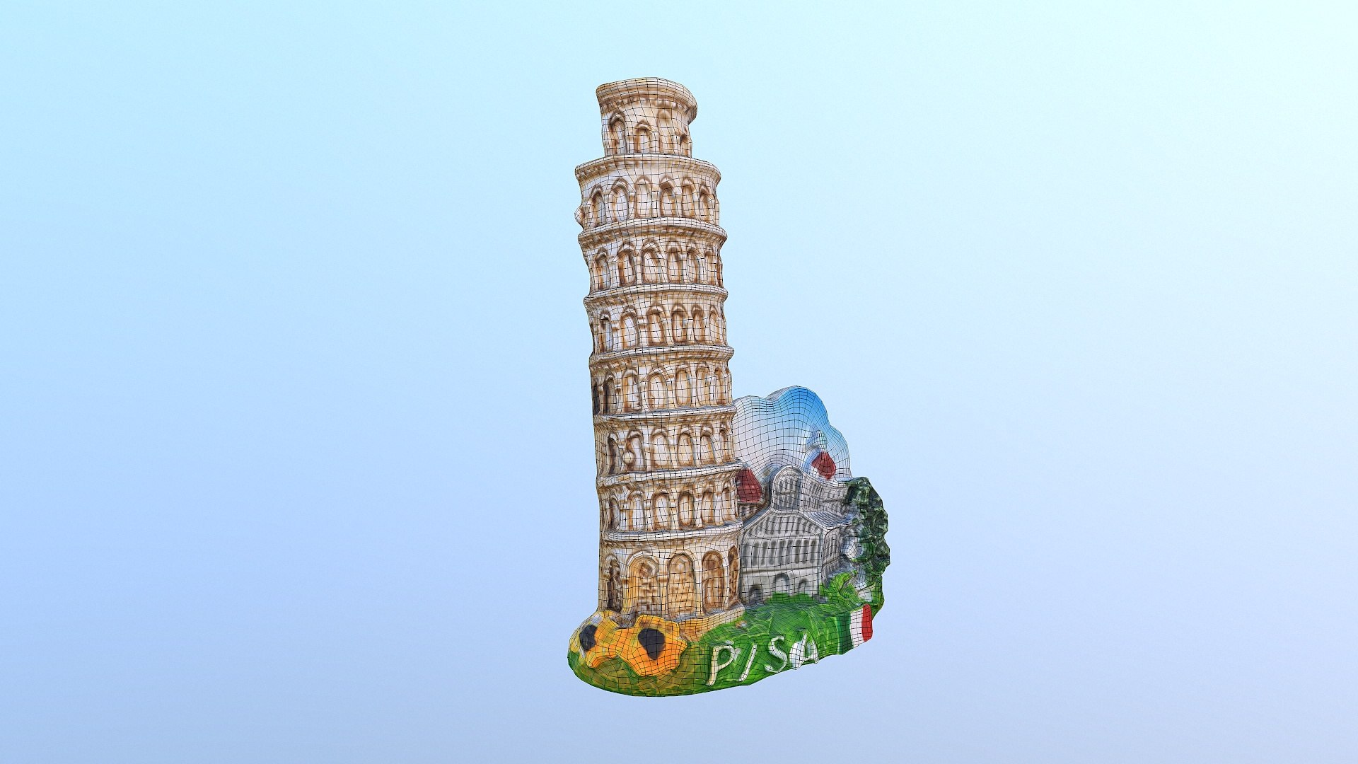 3D Leaning Tower Pisa Italy Model - TurboSquid 1629271
