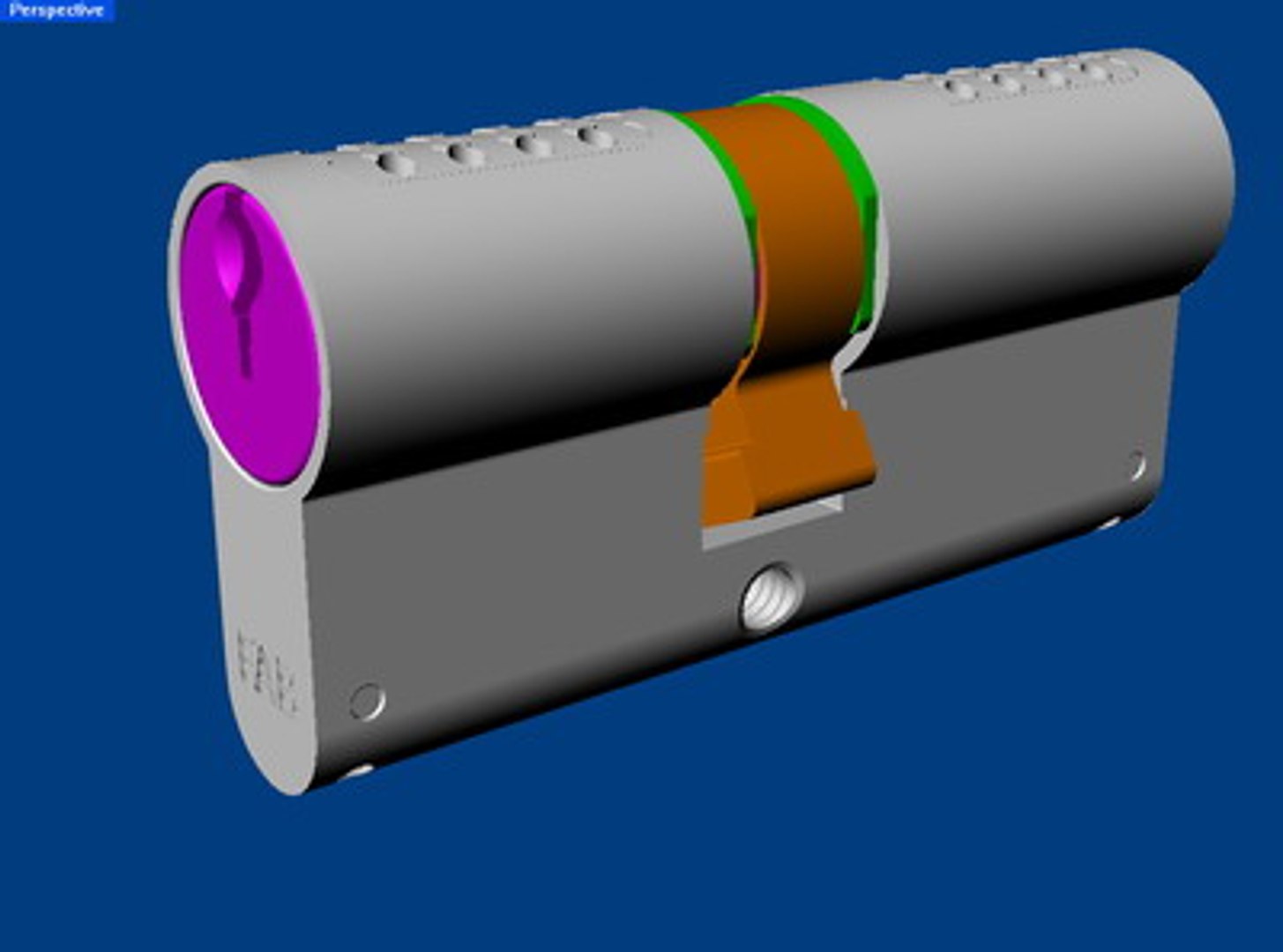3ds Max Cylinder Lock Key