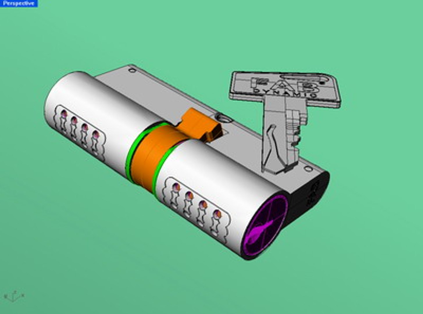 3ds Max Cylinder Lock Key