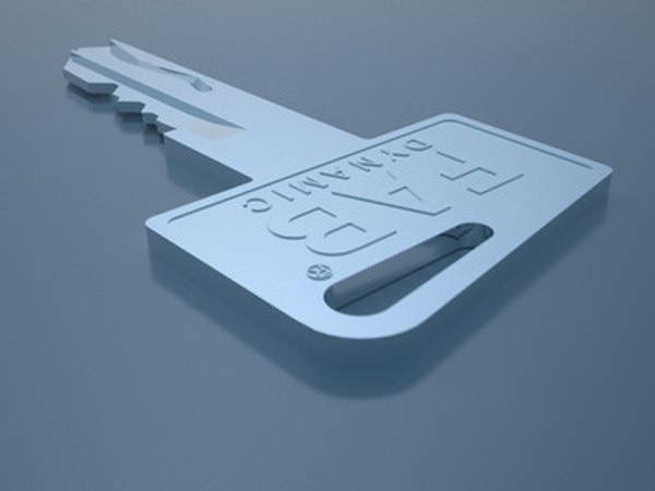 3ds max cylinder lock key