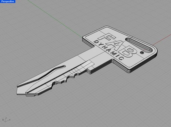 3ds max cylinder lock key