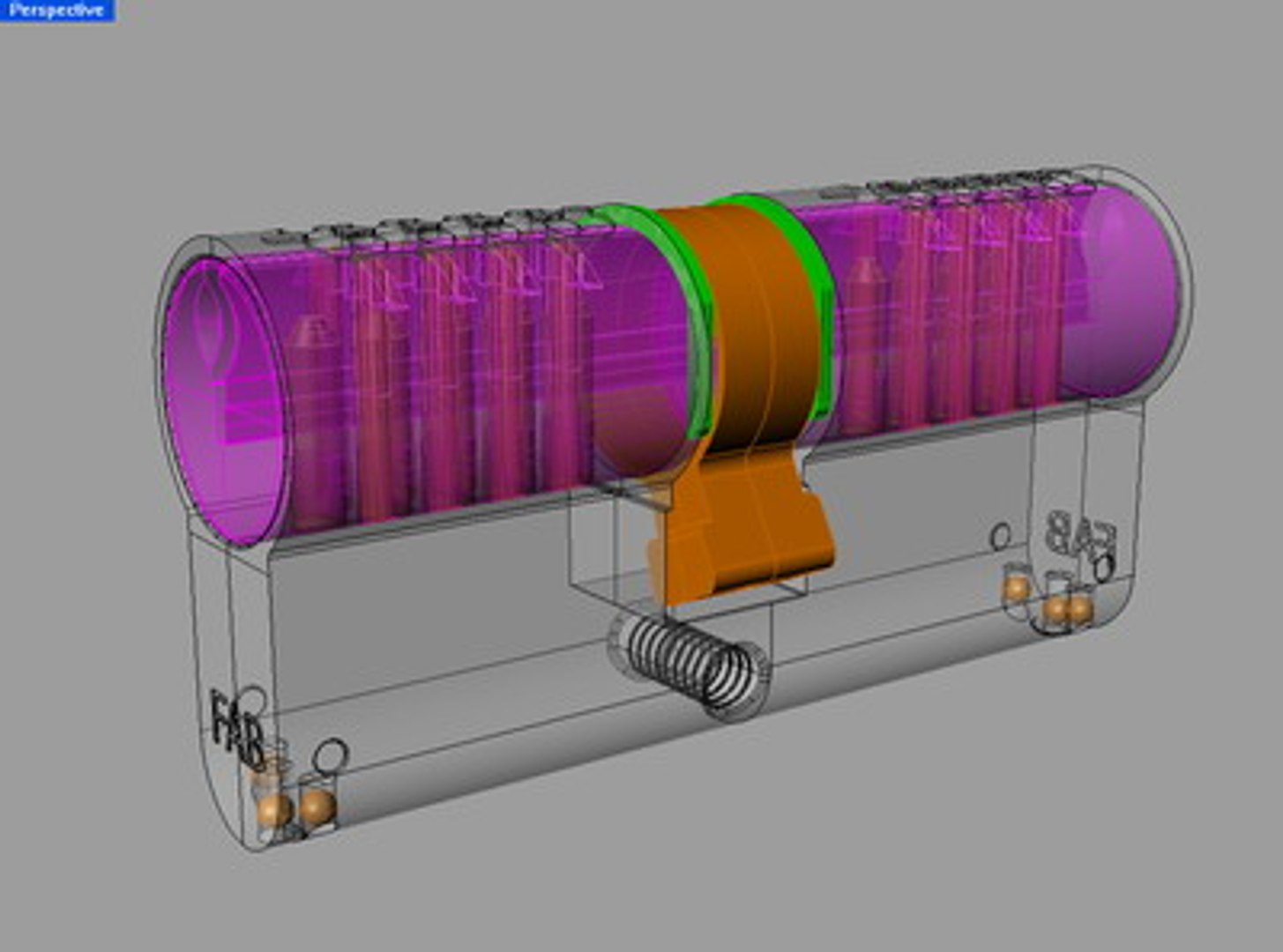 3ds Max Cylinder Lock Key