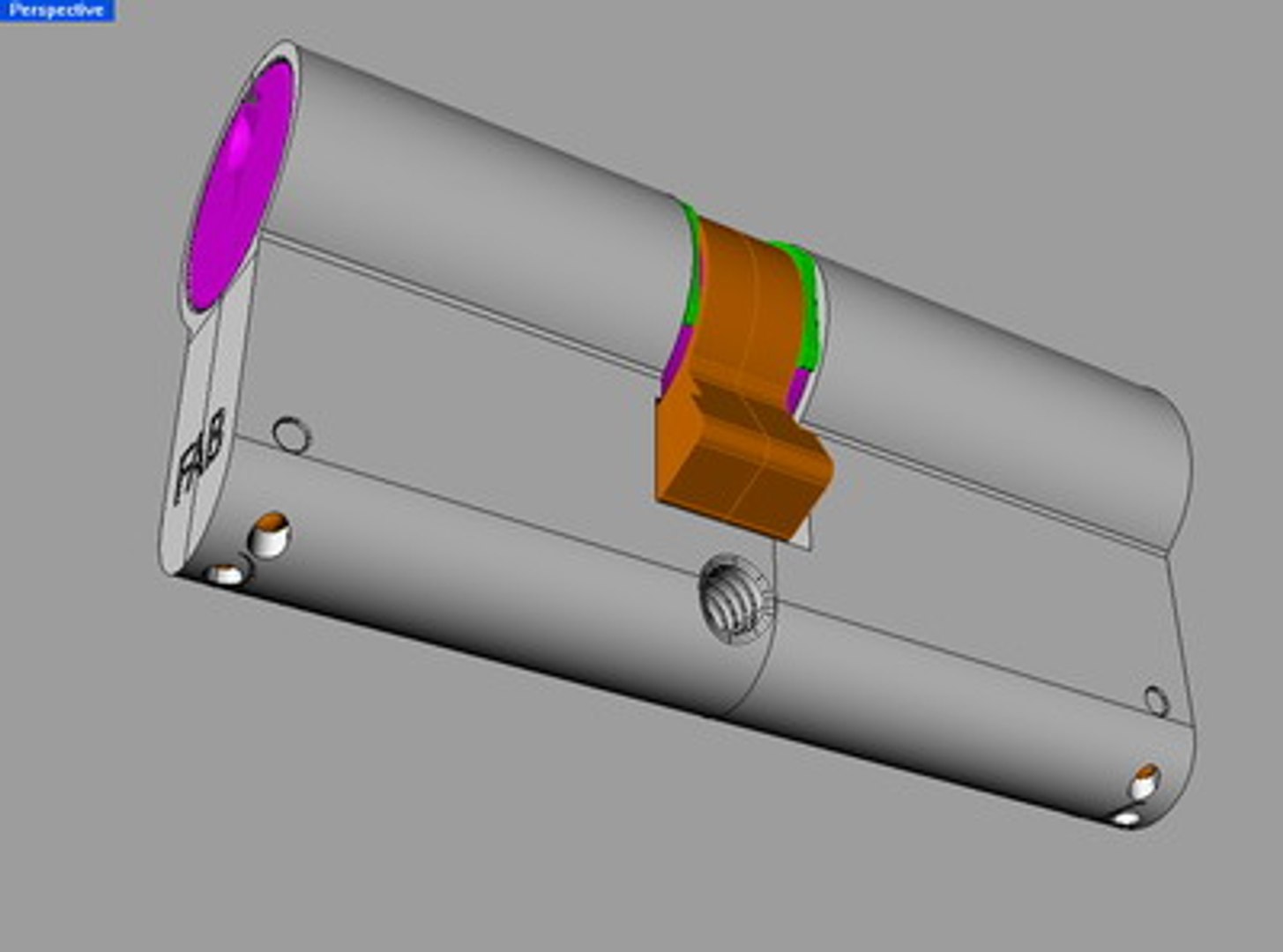 3ds Max Cylinder Lock Key