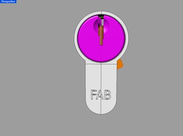 3ds max cylinder lock key