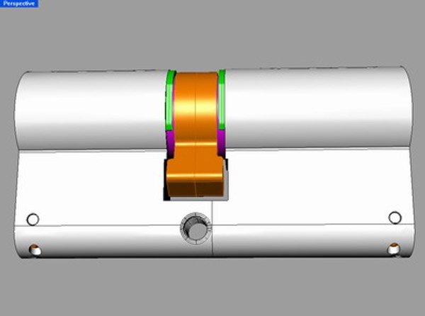3ds max cylinder lock key