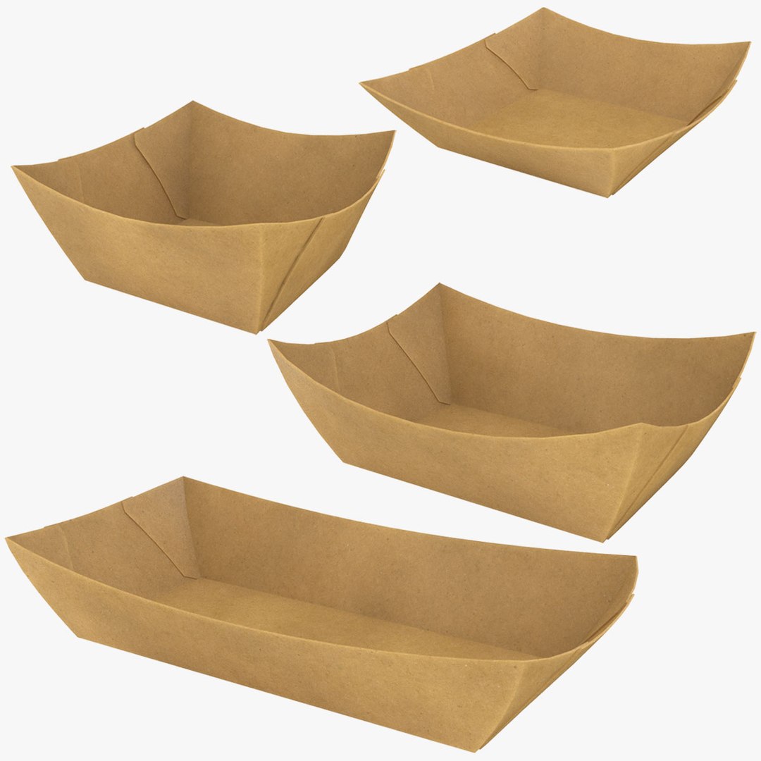 3D Model Paper Plate Tray Collection - TurboSquid 2149419