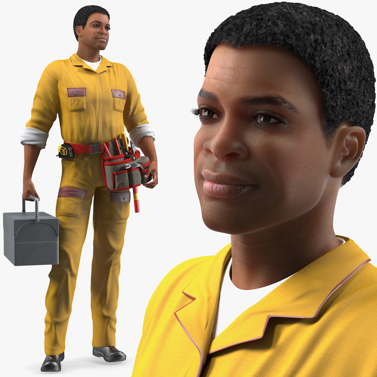 Light skin black locksmith 3D model - TurboSquid 1677211
