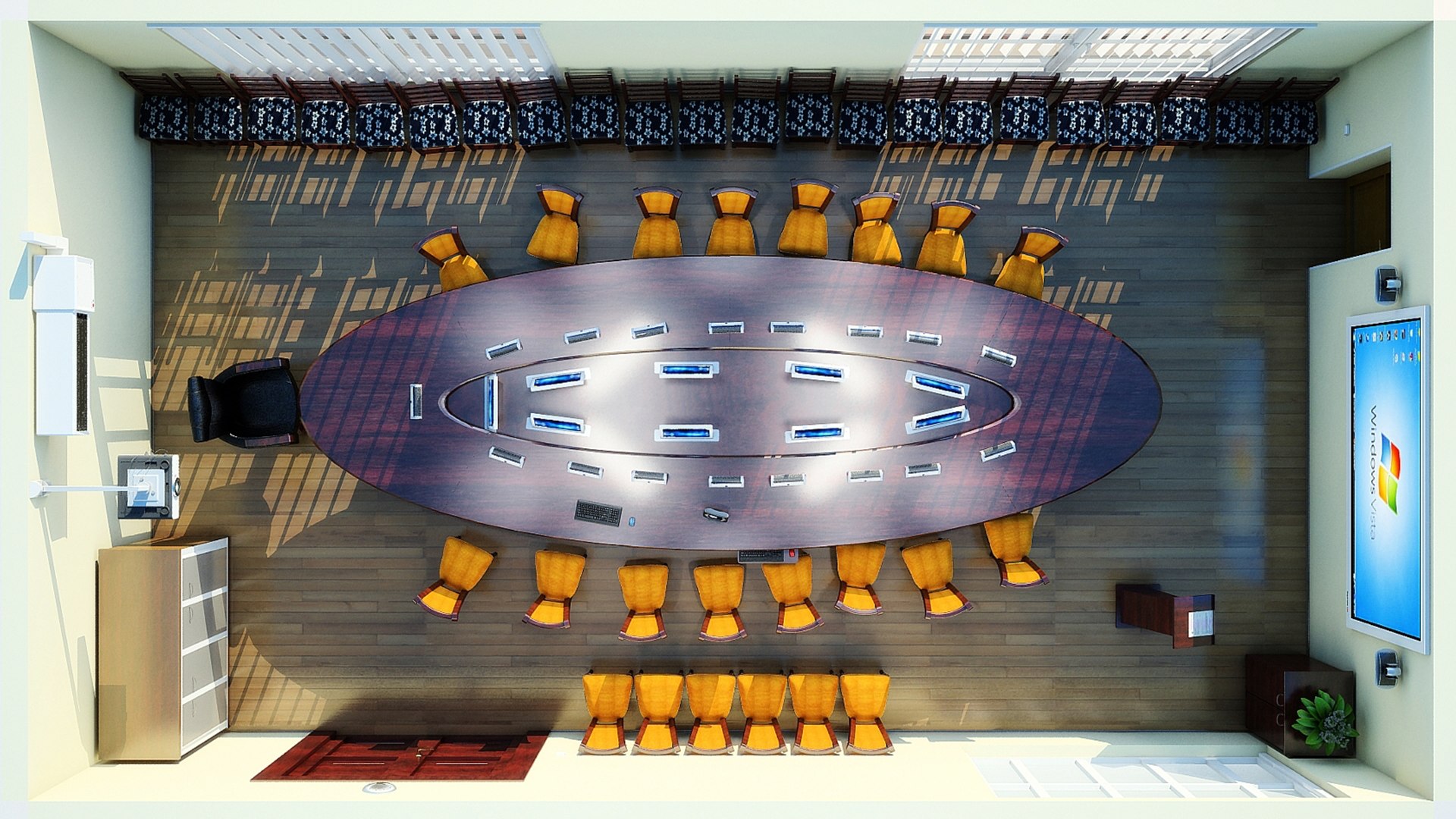 conference hall set 3d model