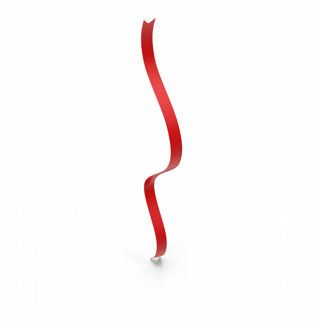 3D Red Ribbon - TurboSquid 2035503