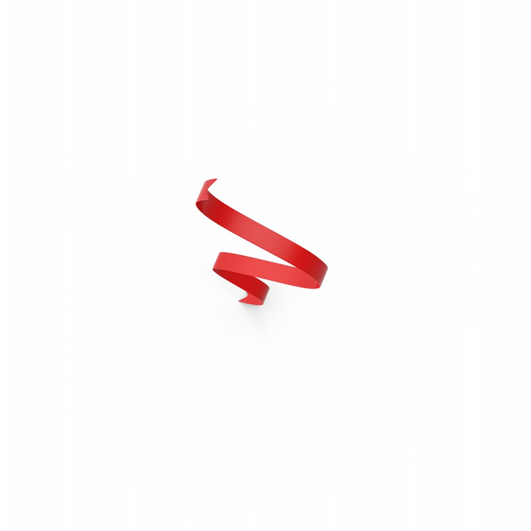 3D Red Ribbon - TurboSquid 2035503