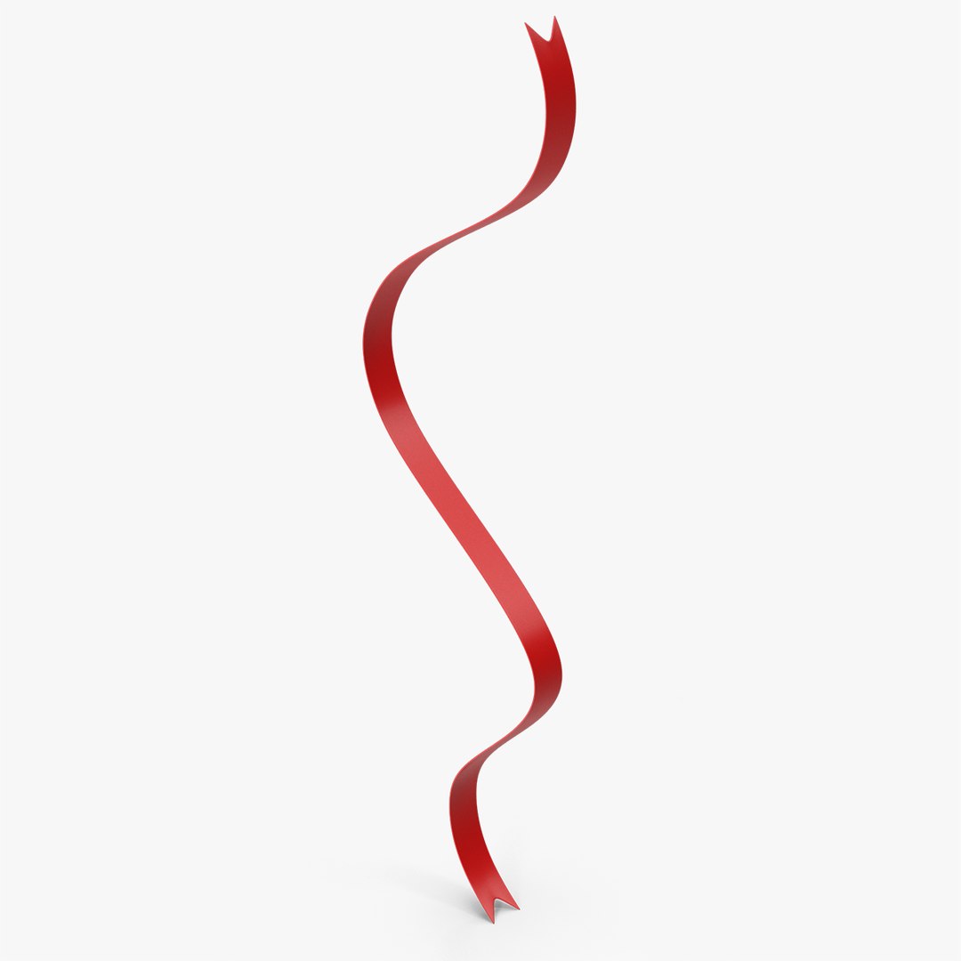 3D Red Ribbon - TurboSquid 2035503
