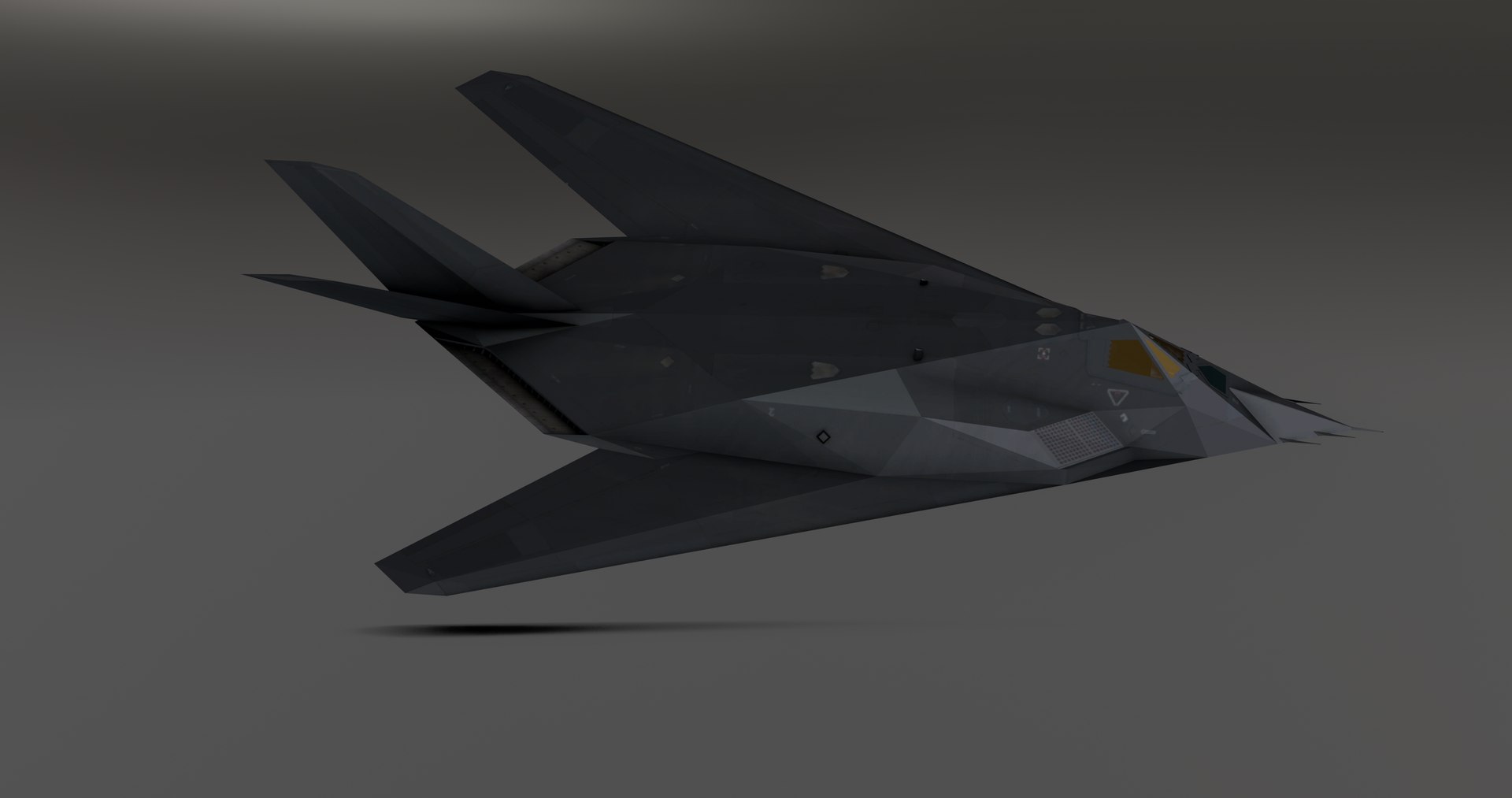 3D F117 Nighthawk Furtive Stealth - Photorealistic Millitary Aircraft ...