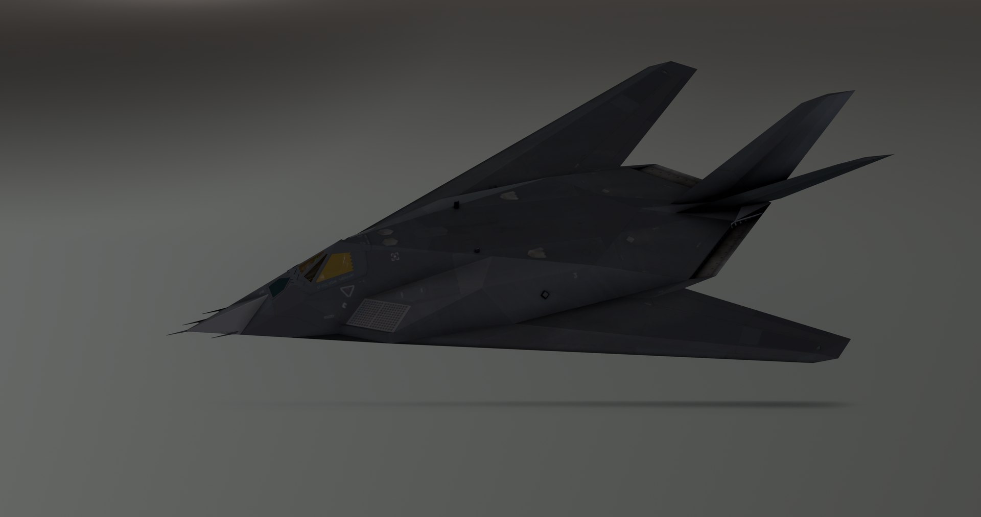 3D F117 Nighthawk Furtive Stealth - Photorealistic Millitary Aircraft - TurboSquid 2143230