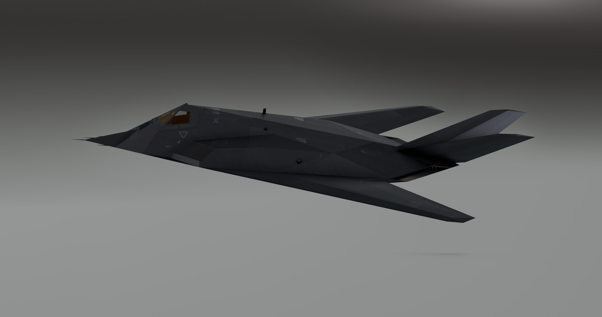 3D F117 Nighthawk Furtive Stealth - Photorealistic Millitary Aircraft ...