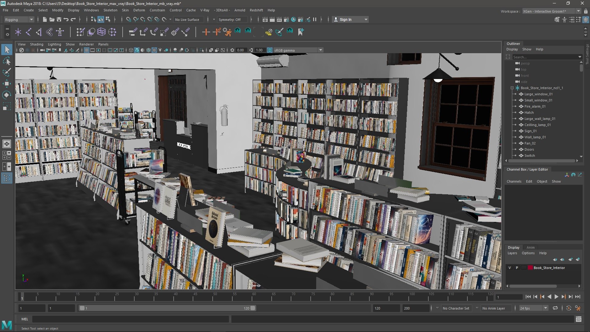 3D Book Store Interior - TurboSquid 2314004