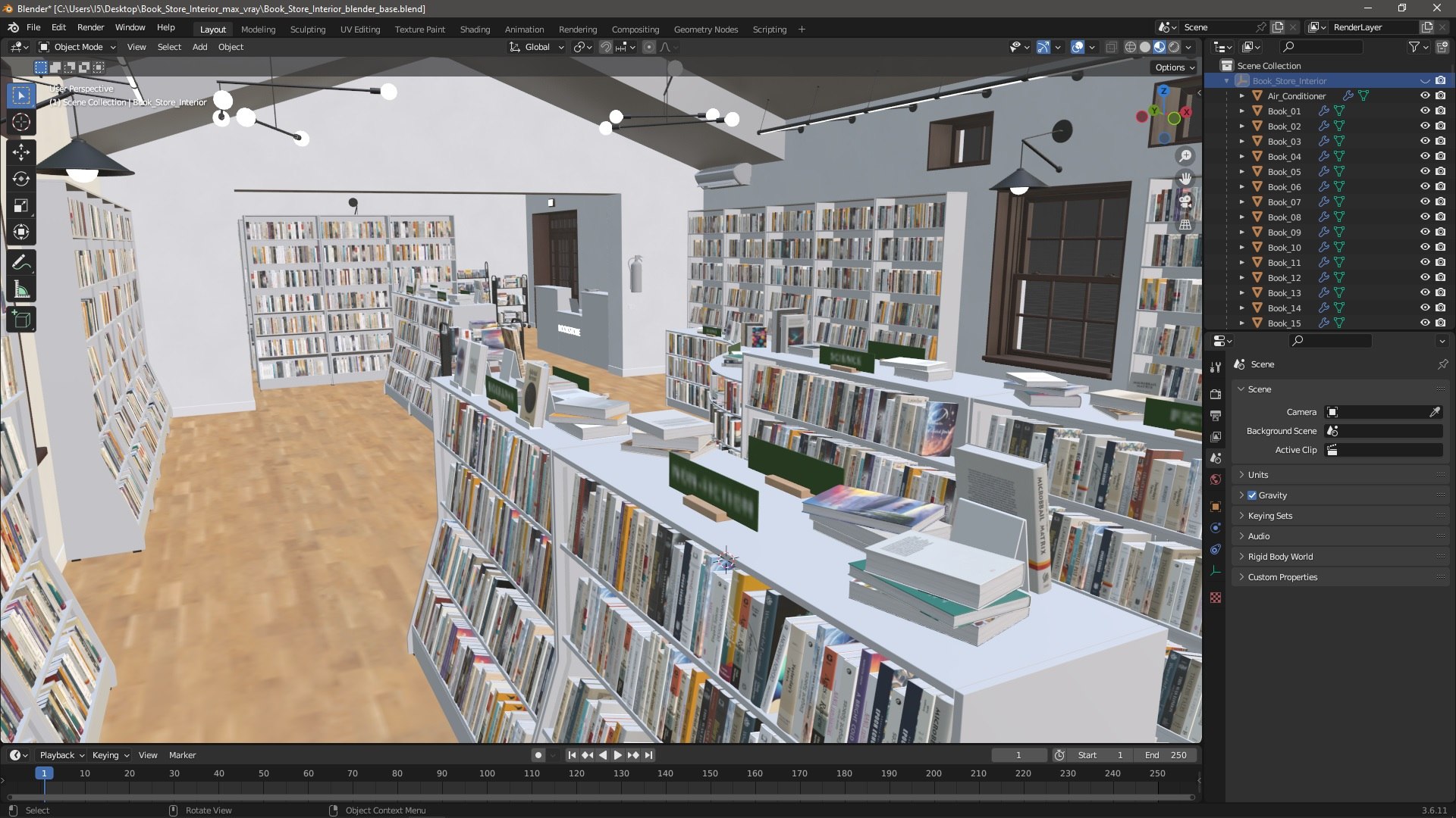 3D Book Store Interior - TurboSquid 2314004