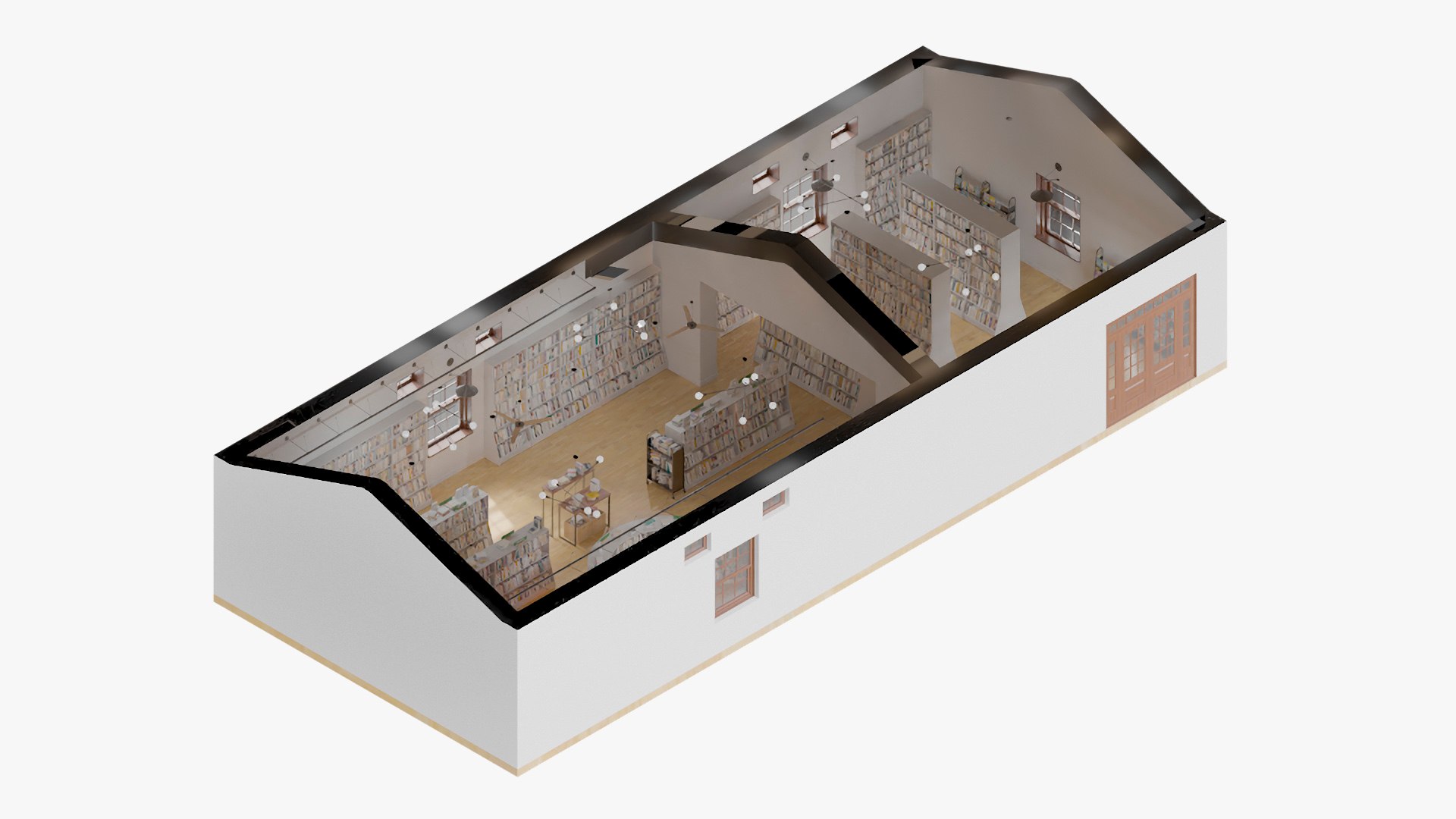 3D Book Store Interior - TurboSquid 2314004