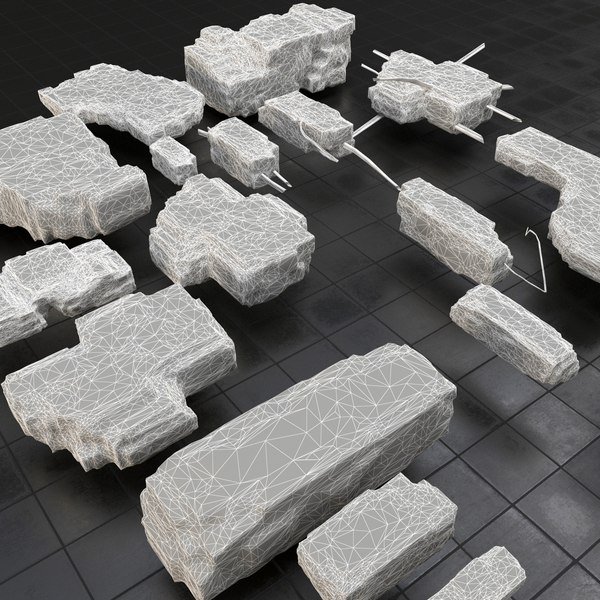 3d model stone cliff