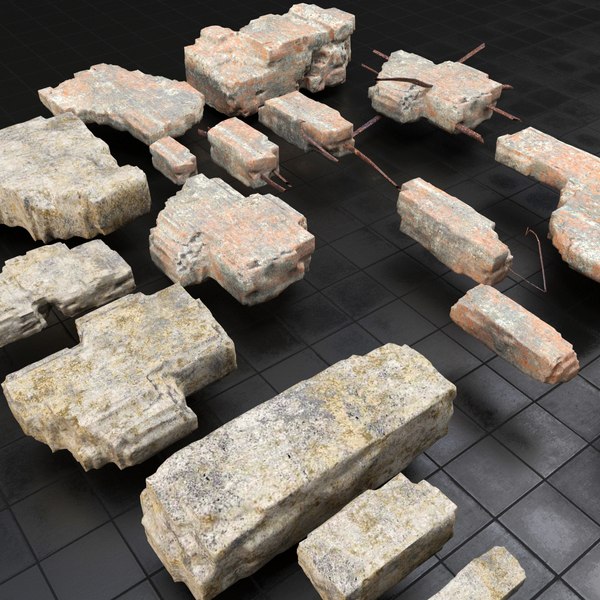 3d model stone cliff