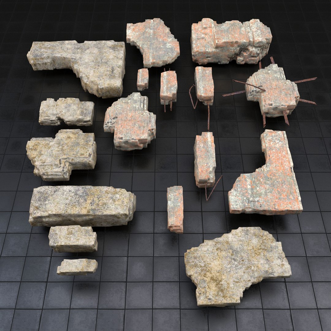 3d model stone cliff