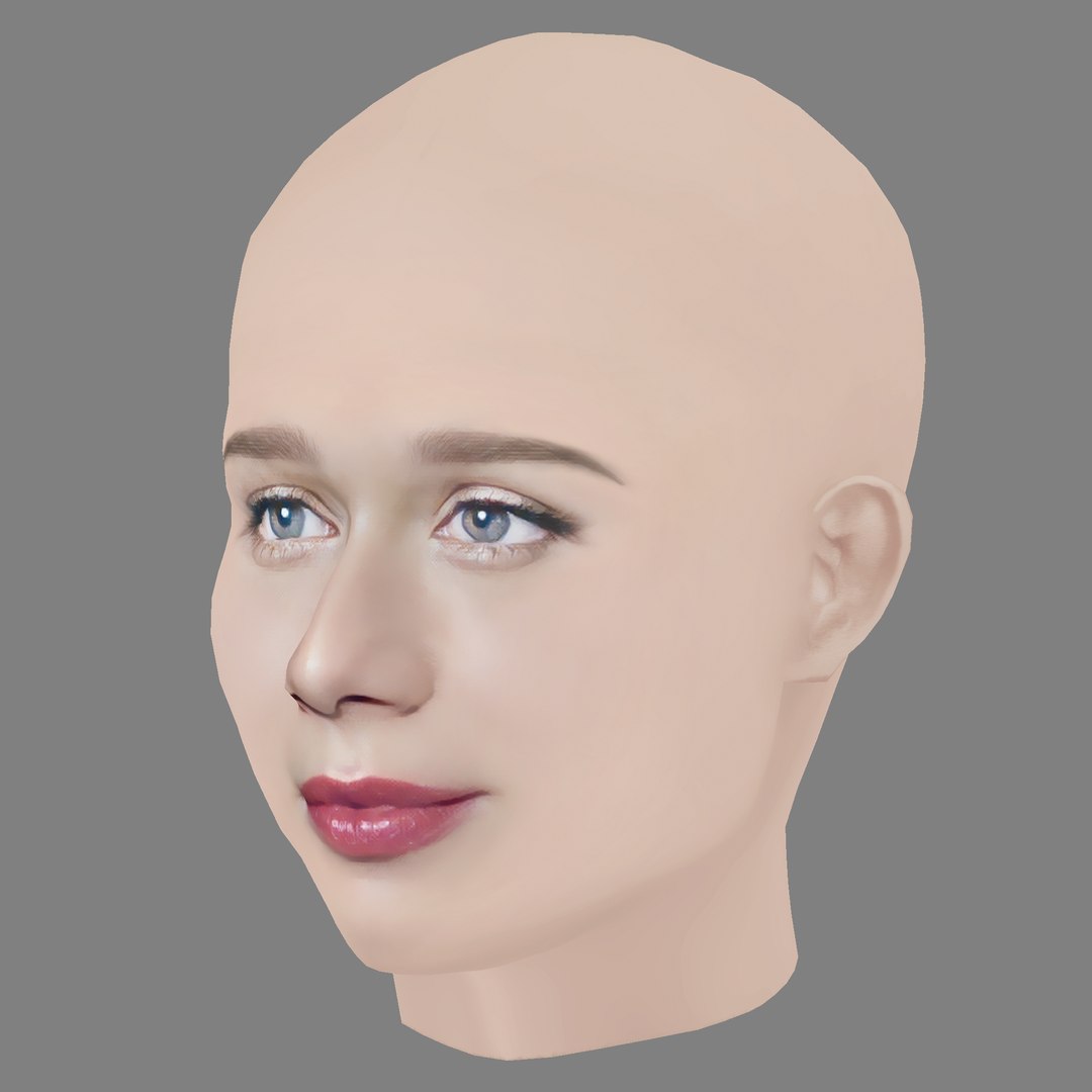 Mariana Ximenes Head - No Hair - Low Poly Head For Game 3D Model ...