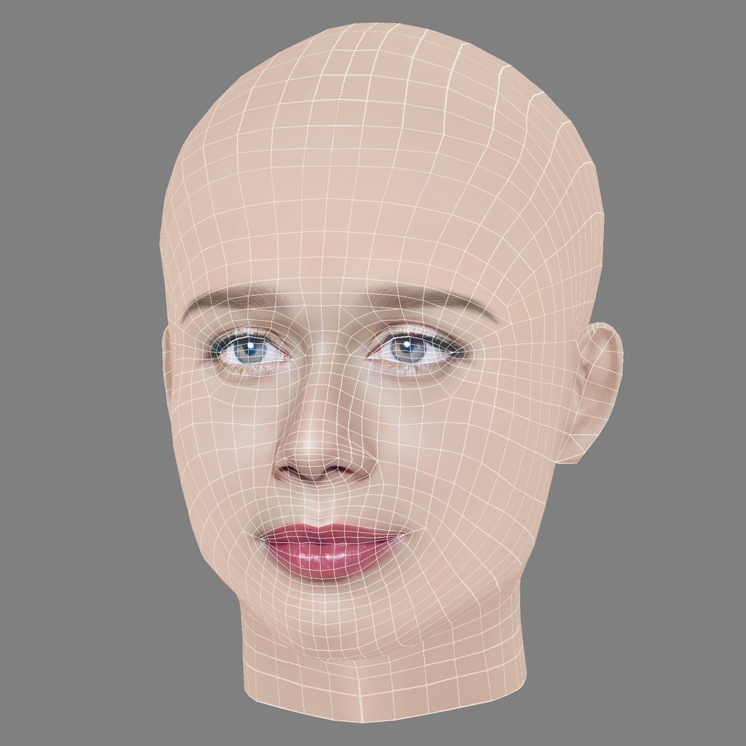 Mariana Ximenes Head - No Hair - Low Poly Head For Game 3D Model ...